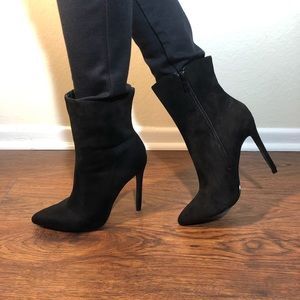 TOP Moda | Shoes | Black Suede Ankle Boots | Poshmark